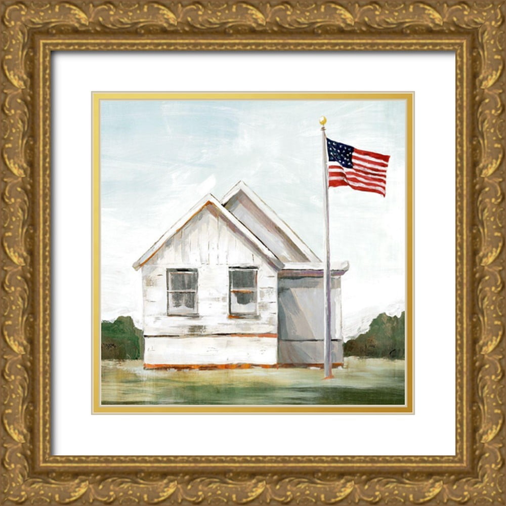 Isabelle Z 12x12 Gold Ornate Wood Framed with Double Matting Museum Art ...