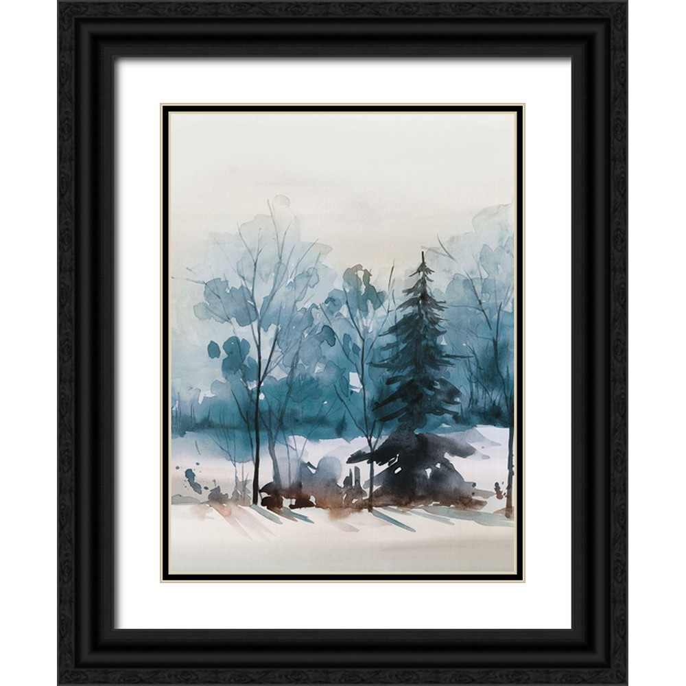 Isabelle Z 12x14 Black Ornate Wood Framed with Double Matting Museum ...