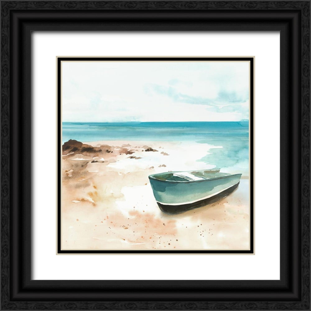 Isabelle Z 15x15 Black Ornate Wood Framed with Double Matting Museum ...