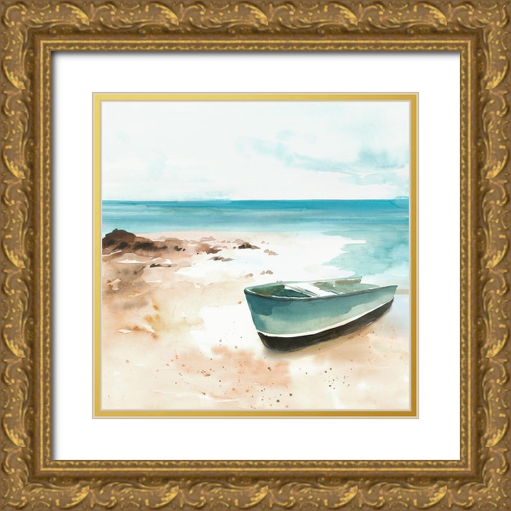 Isabelle Z 15x15 Gold Ornate Wood Framed with Double Matting Museum Art ...
