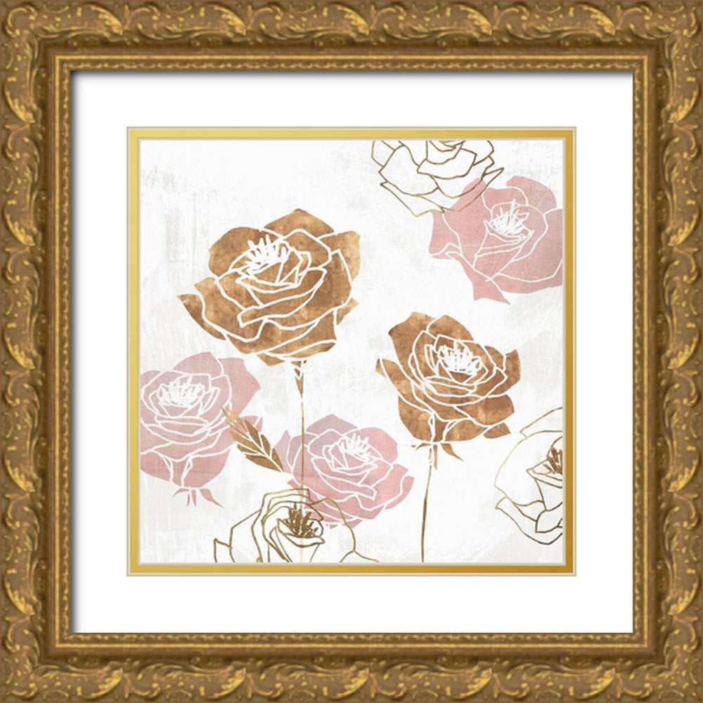 Isabelle Z 15x15 Gold Ornate Wood Framed with Double Matting Museum Art Print Titled - Rose ...