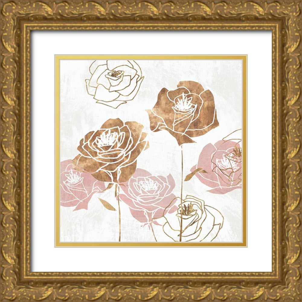 Isabelle Z 15x15 Gold Ornate Wood Framed with Double Matting Museum Art Print Titled - Rose ...
