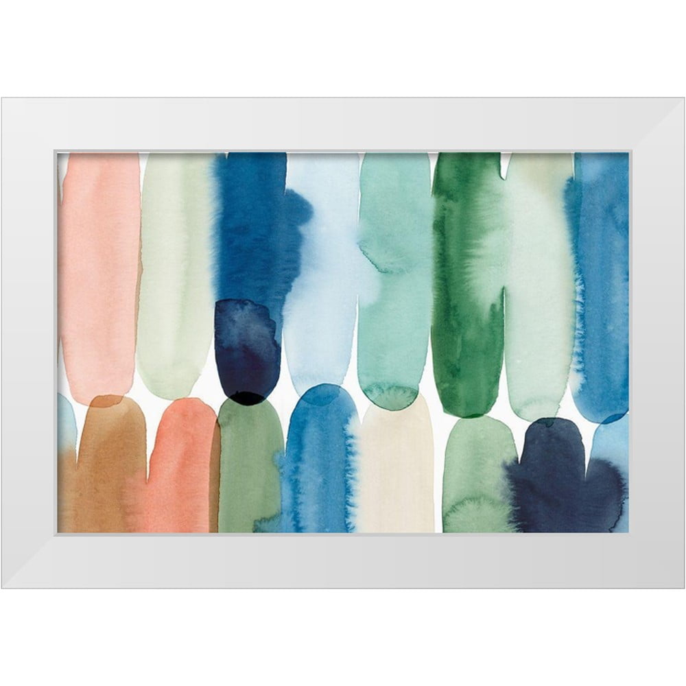 Isabelle Z 18x13 White Modern Wood Framed Museum Art Print Titled - Rounded Together II ...