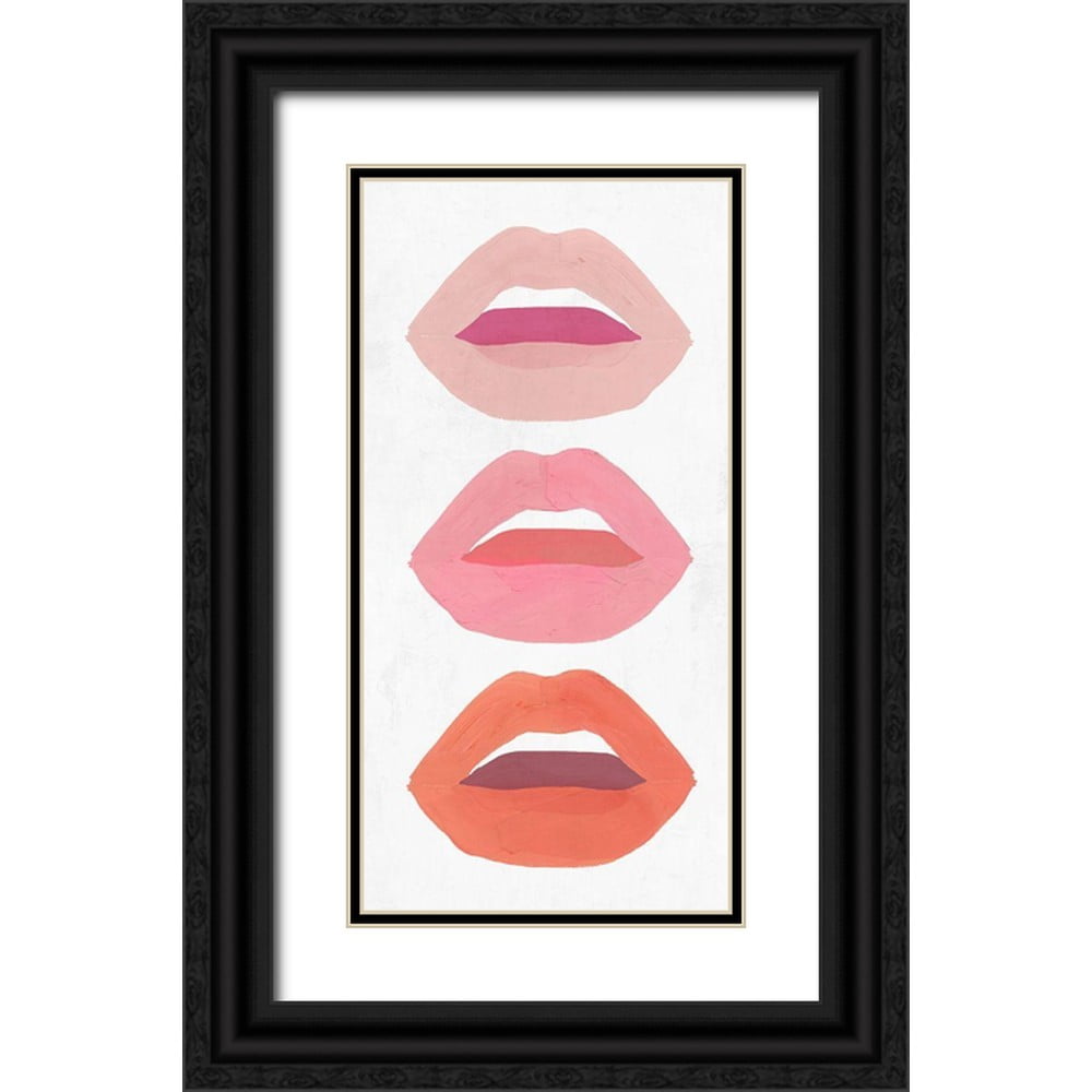 Isabelle Z 18x32 Black Ornate Wood Framed with Double Matting Museum ...