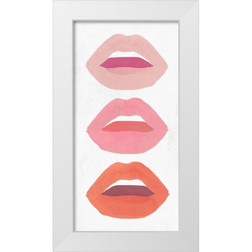 Isabelle Z 18x32 White Modern Wood Framed Museum Art Print Titled - Red ...