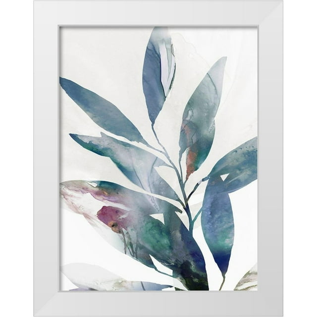 Isabelle Z 19x24 White Modern Wood Framed Museum Art Print Titled - Indigo Sprig II - Walmart.com