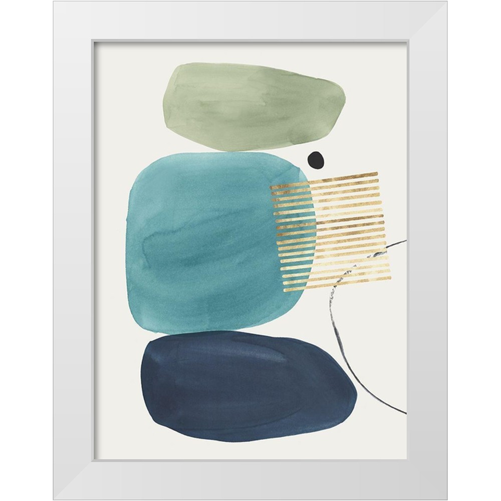 Isabelle Z 19x24 White Modern Wood Framed Museum Art Print Titled ...