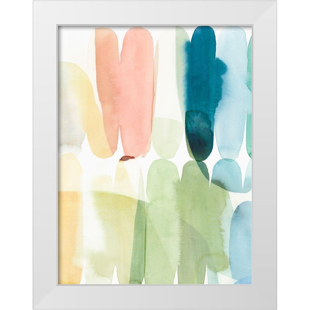 Isabelle Z 19x24 White Modern Wood Framed Museum Art Print Titled - Rounded Overlay I - Walmart.com