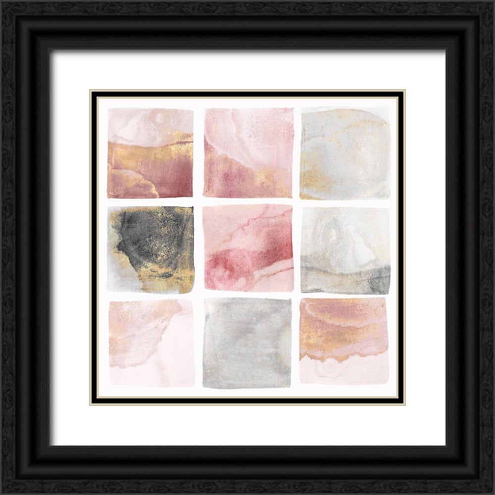 Isabelle Z 20x20 Black Ornate Wood Framed with Double Matting Museum ...