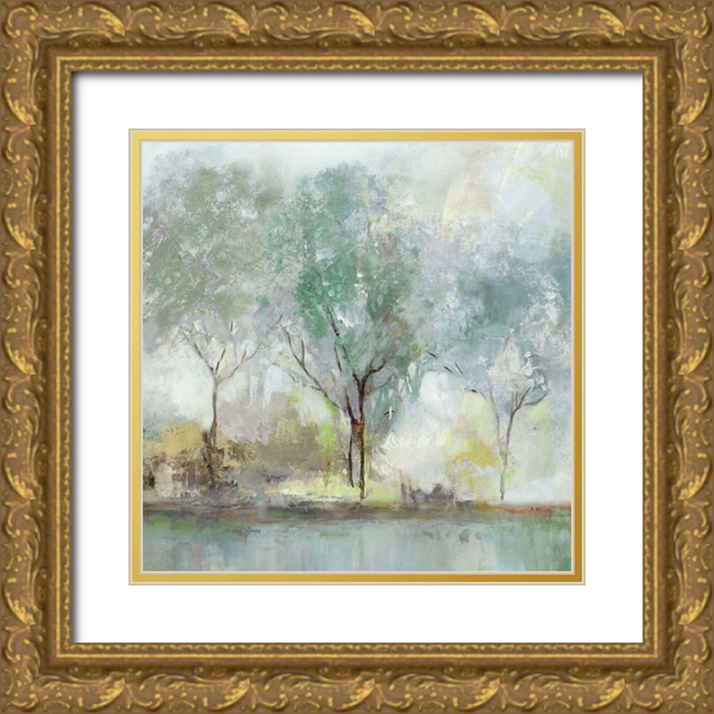 Isabelle Z 20x20 Gold Ornate Wood Framed with Double Matting Museum Art ...