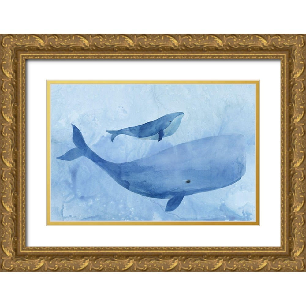 Isabelle Z 24x17 Gold Ornate Wood Framed with Double Matting Museum Art Print Titled - Blue ...