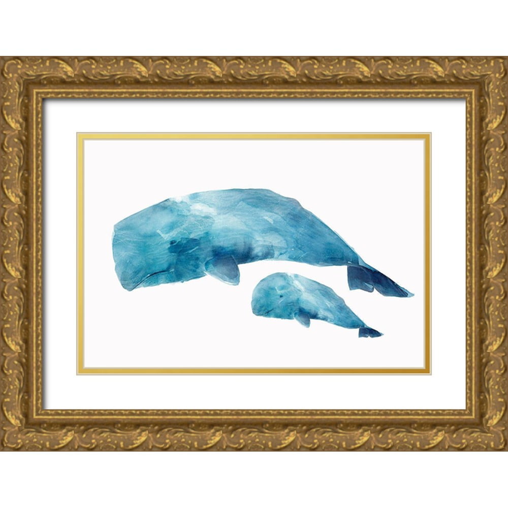Isabelle Z 24x17 Gold Ornate Wood Framed with Double Matting Museum Art Print Titled - Whale ...