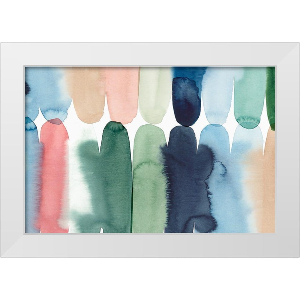 Isabelle Z 24x17 White Modern Wood Framed Museum Art Print Titled - Rounded Together I - Walmart.com