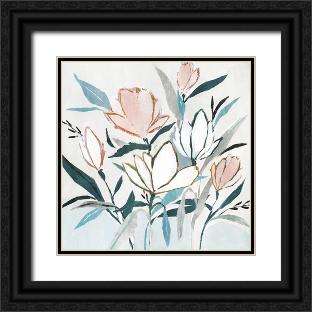 Isabelle Z 26x26 Black Ornate Wood Framed with Double Matting Museum ...