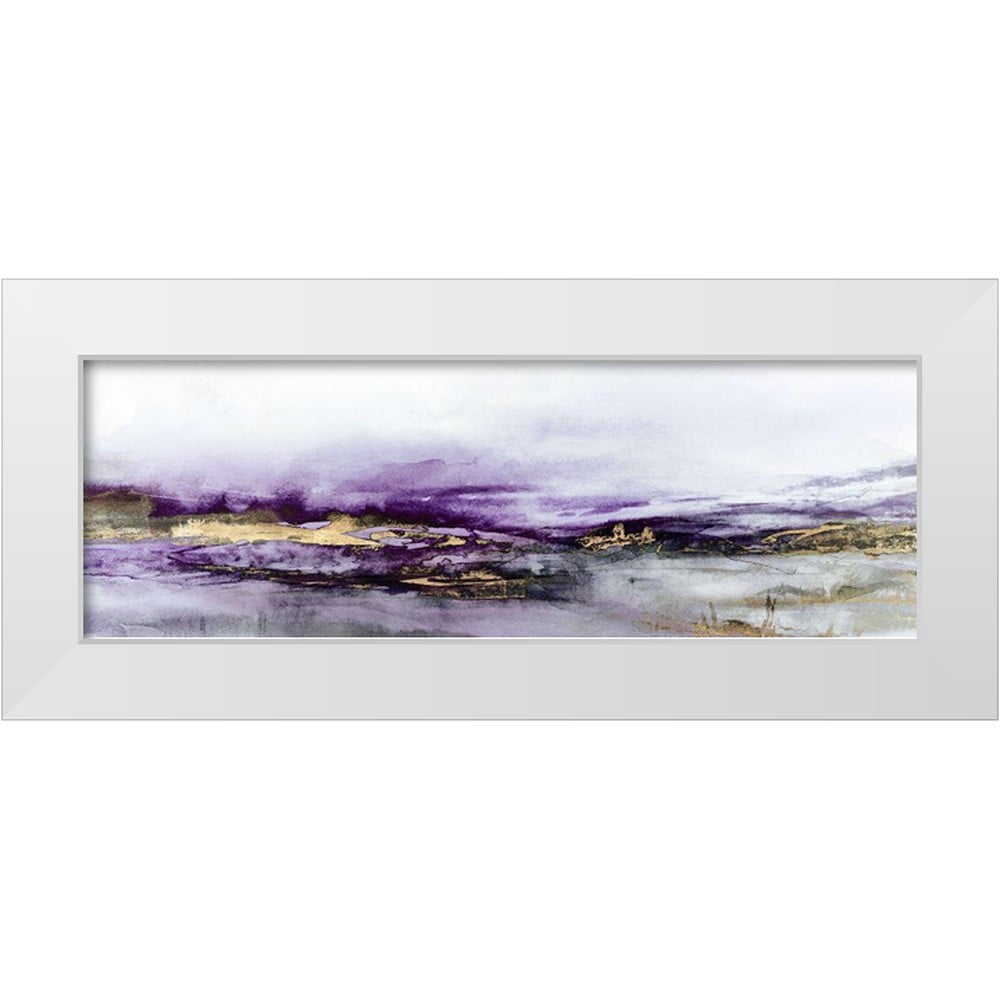 Isabelle Z 32x13 White Modern Wood Framed Museum Art Print Titled ...