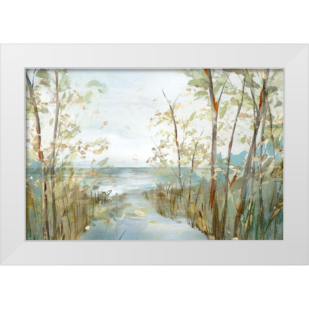 Isabelle Z 32x23 White Modern Wood Framed Museum Art Print Titled ...