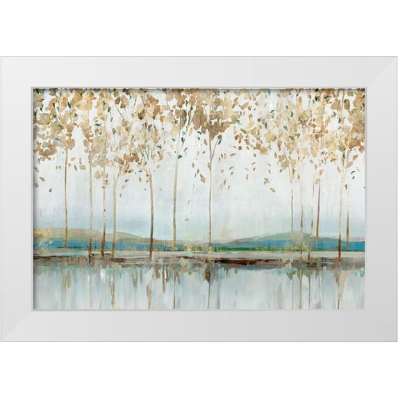 Isabelle Z 32x23 White Modern Wood Framed Museum Art Print Titled ...