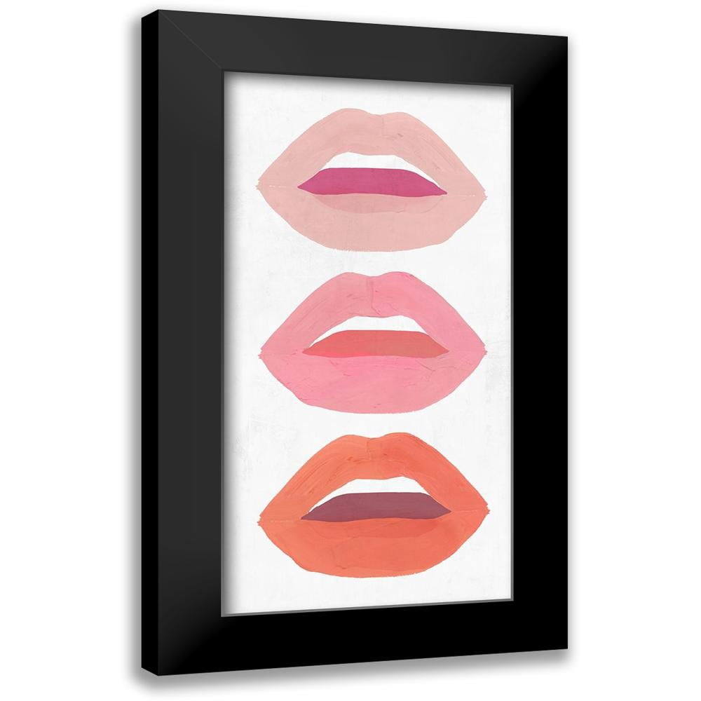 Isabelle Z 9x14 Black Modern Framed Museum Art Print Titled - Red Lips ...