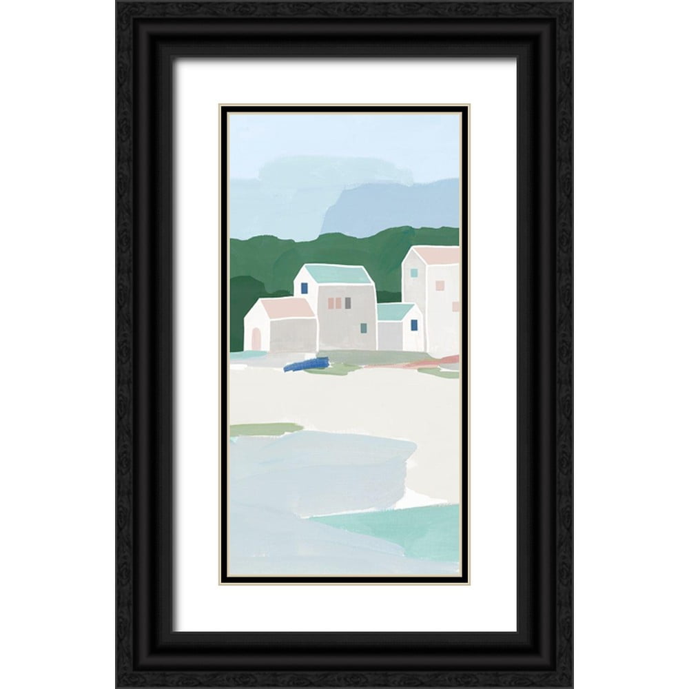 Isabelle Z 9x14 Black Ornate Wood Framed with Double Matting Museum Art ...