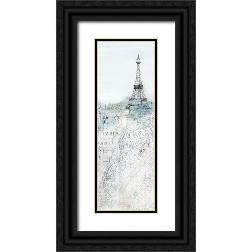 Isabelle Z 9x18 Black Ornate Wood Framed with Double Matting Museum Art ...