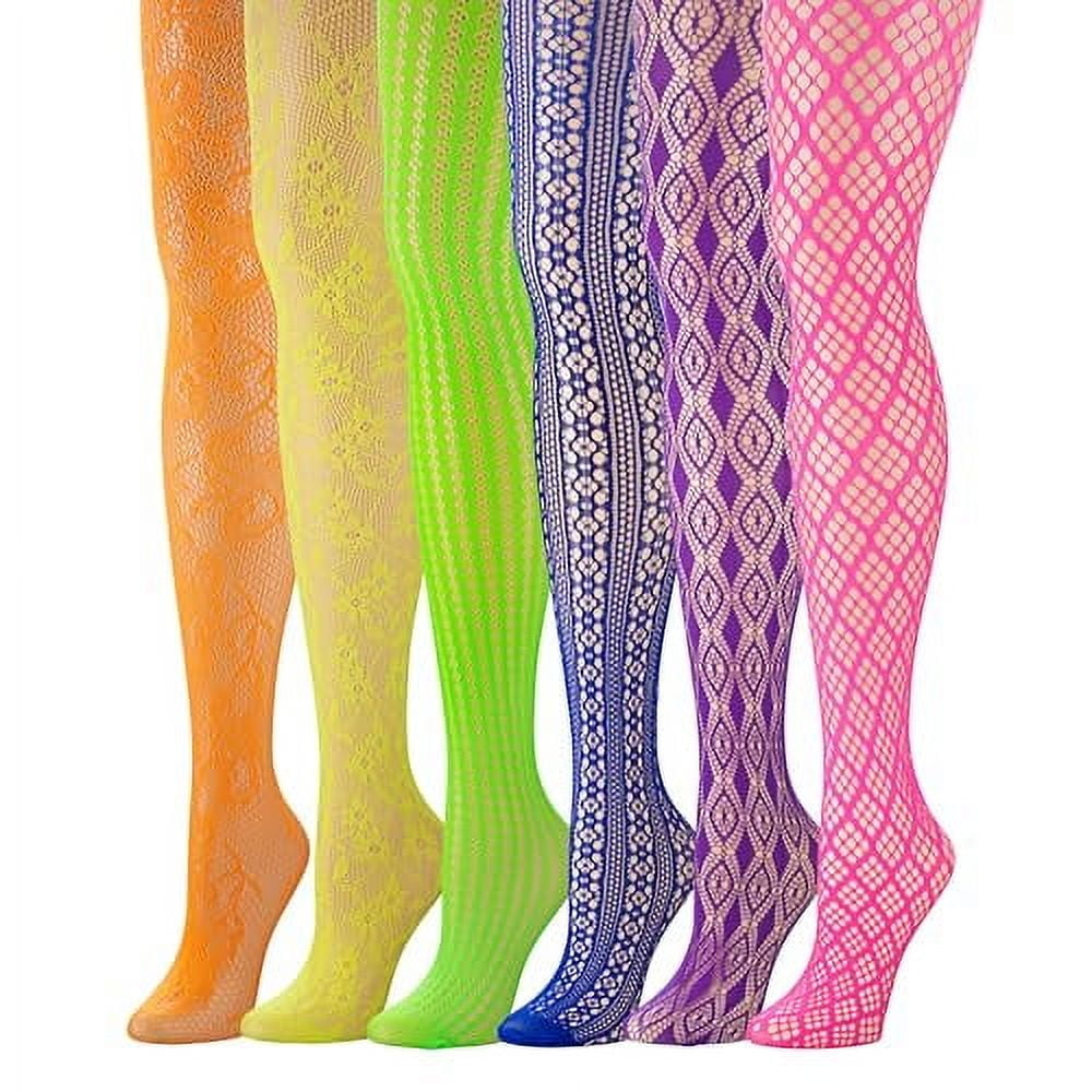 Isadora Paccini Women's 6-Pack Fishnet Lace Pantyhose Playful Daring ...