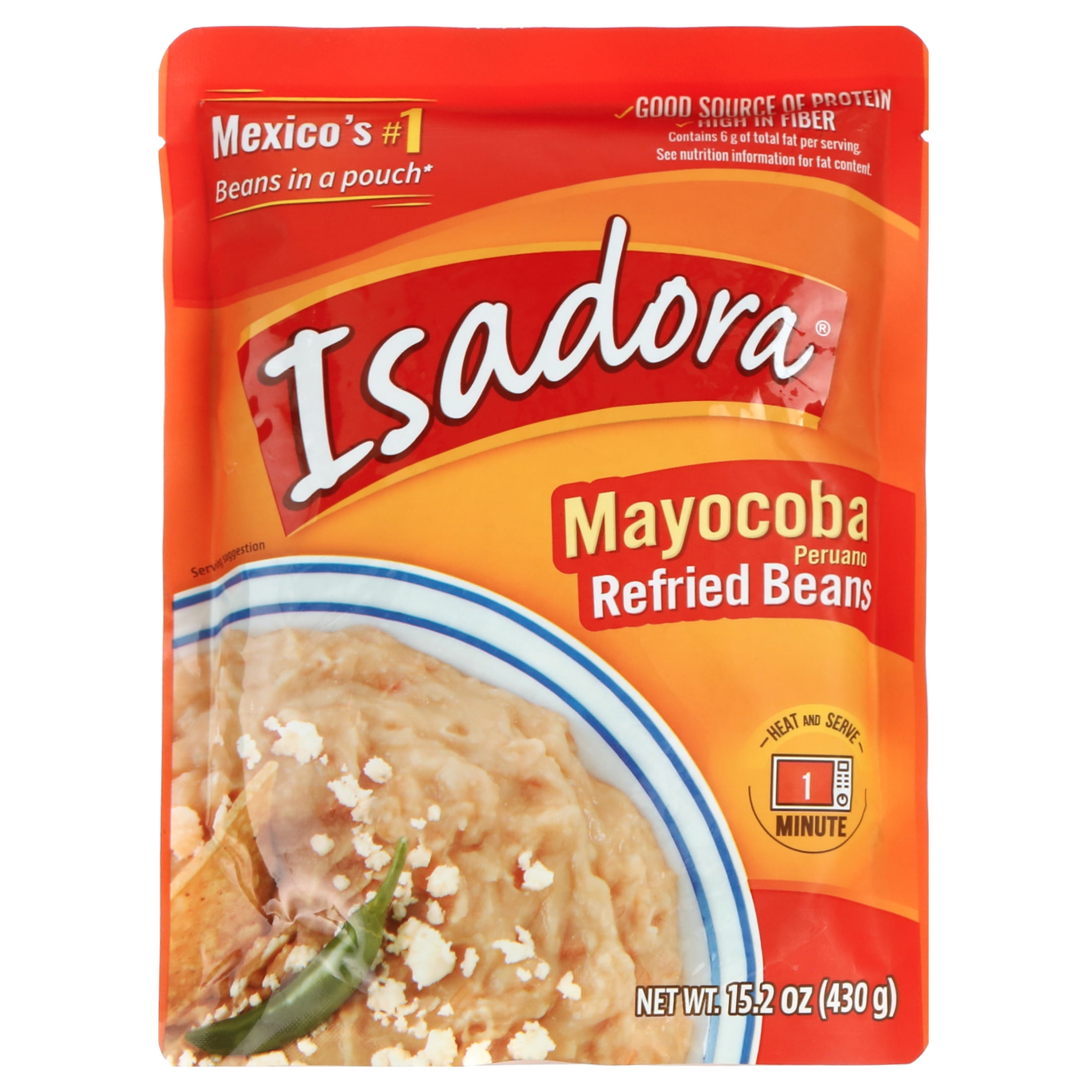 Isadora Authentic Mexican Seasoned Frijoles - Peruano Refried Beans, 15 ...