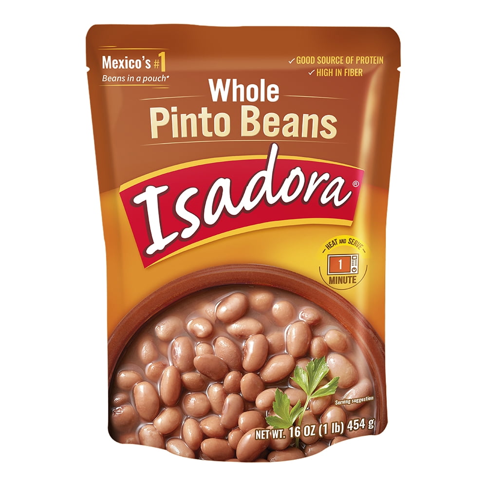 Isadora, Whole Pinto Beans in a Pouch, 16 oz, Traditional Mexico ...