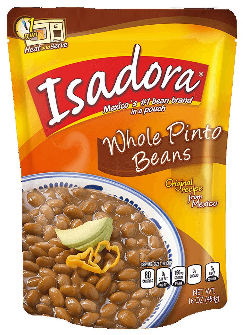 Isadora Whole Pinto Beans in a Pouch, 16 oz - Walmart.com