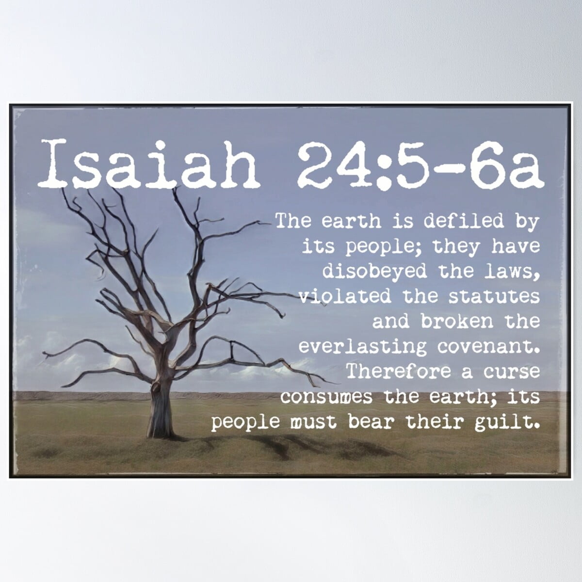 Isaiah 25:5-6A Poster Wall Art, Modern Wall Decor For Living Room ...