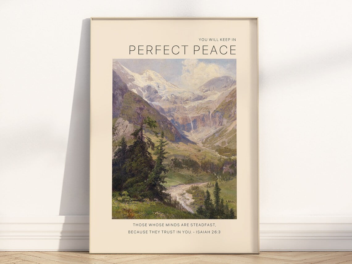Isaiah 26:3 You Will Keep In Perfect Peace Bible Verse Wall Art ...