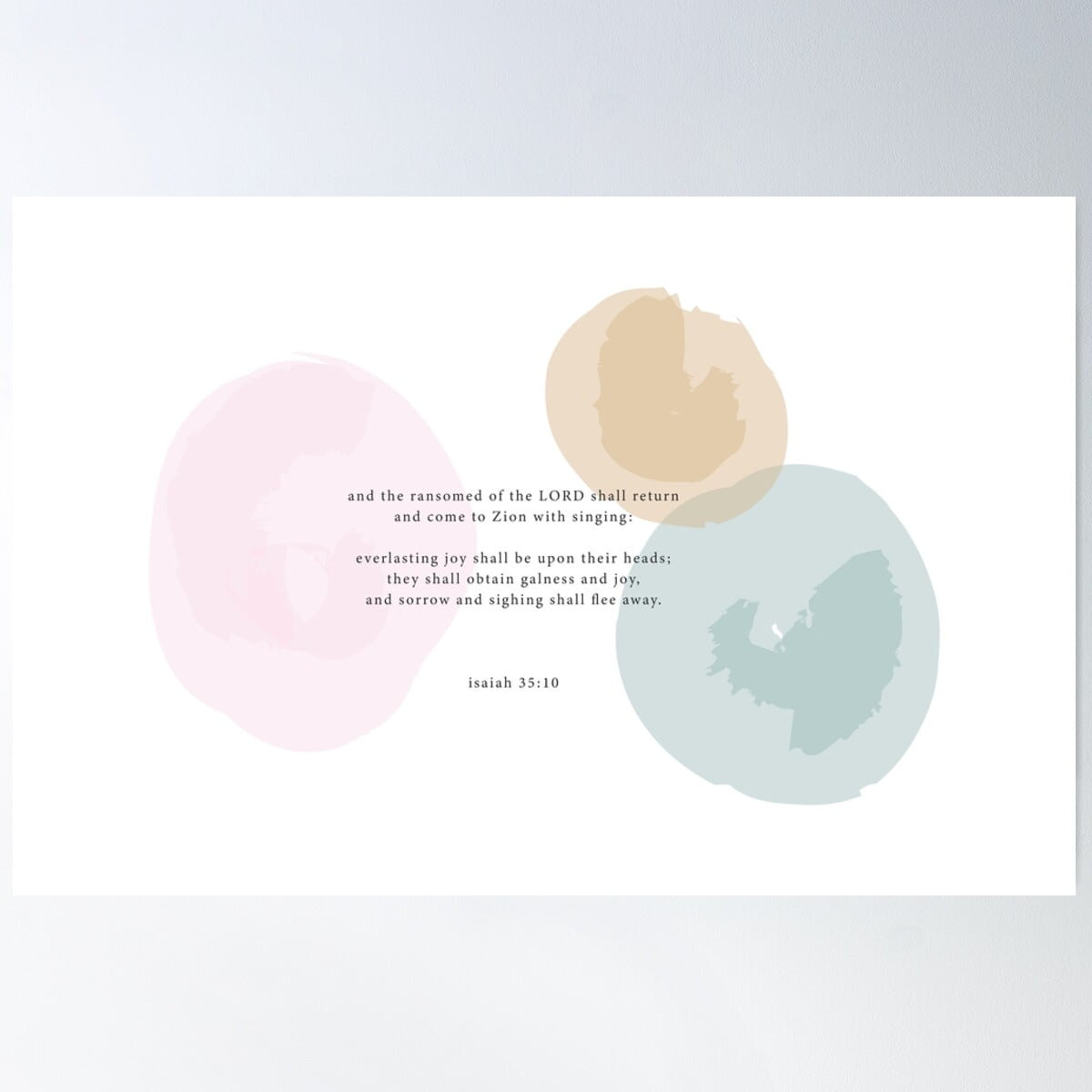 Isaiah 35:10 Poster Wall Art, Modern Wall Decor For Living Room Bedroom ...