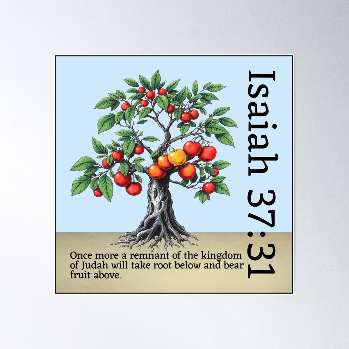 Isaiah 37:31 Poster Wall Art, Modern Wall Decor For Living Room Bedroom ...