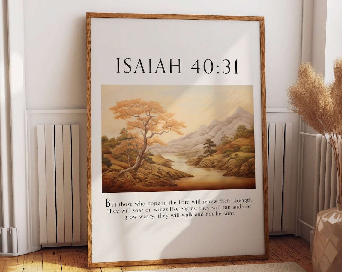 Isaiah 40:31 Bible Verse Print - Christian Gallery Wall Scripture Art ...