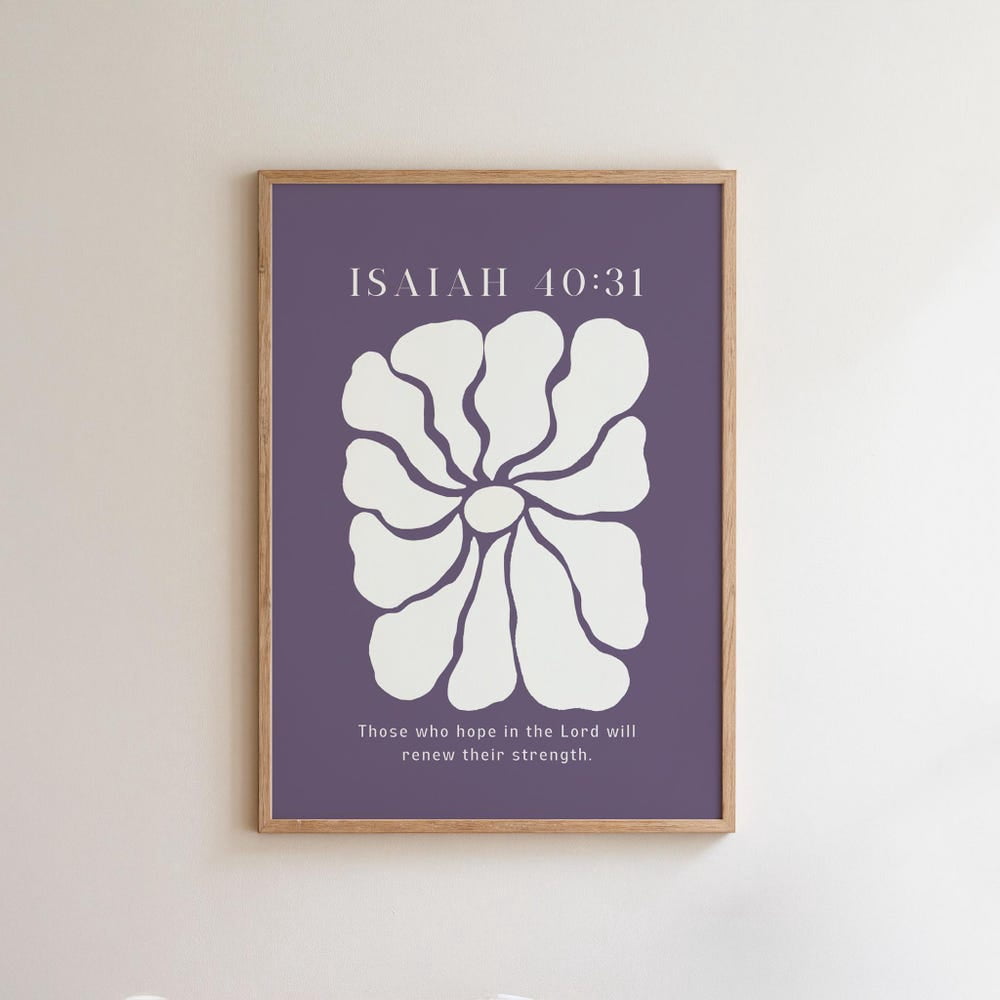 Isaiah 40:31 Bible Verse Wall Art Renew Your Strength Christian Print ...
