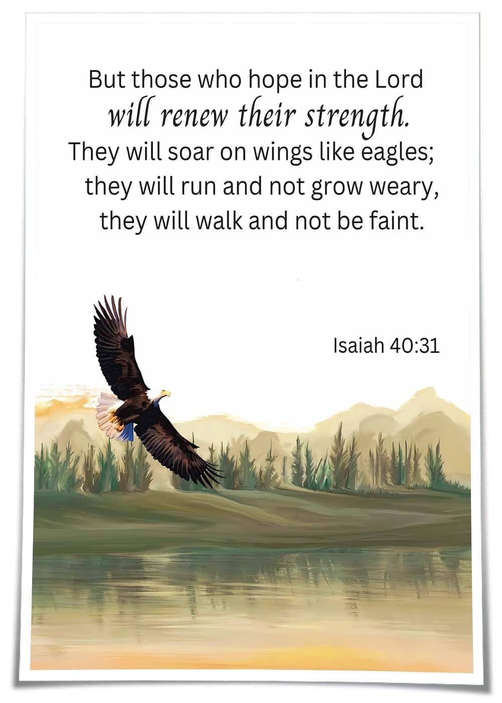 Isaiah 40 31 Soar on Wings Like Eagles Bible Verse Wall-Art Christian ...