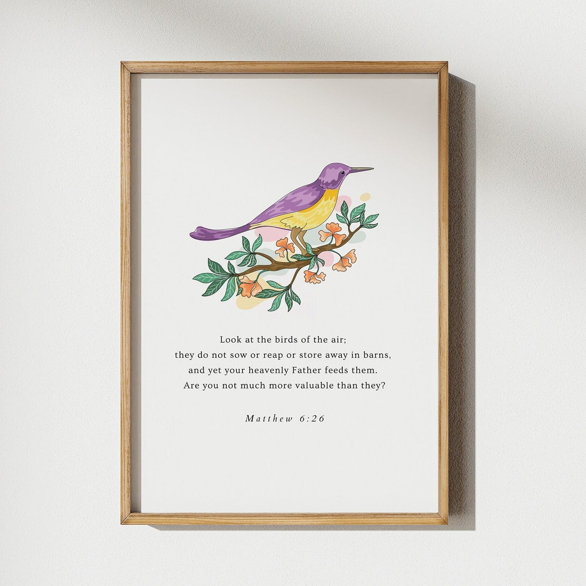 Isaiah 40:8 Birds Of The Air Poster, Scripture Print, Christian Wall ...