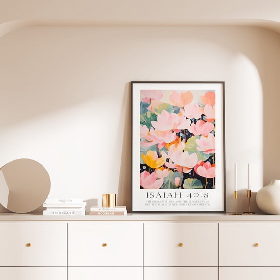 Isaiah 40:8 Modern Scripture Print, Unframed Paper Poster 16x20in ...