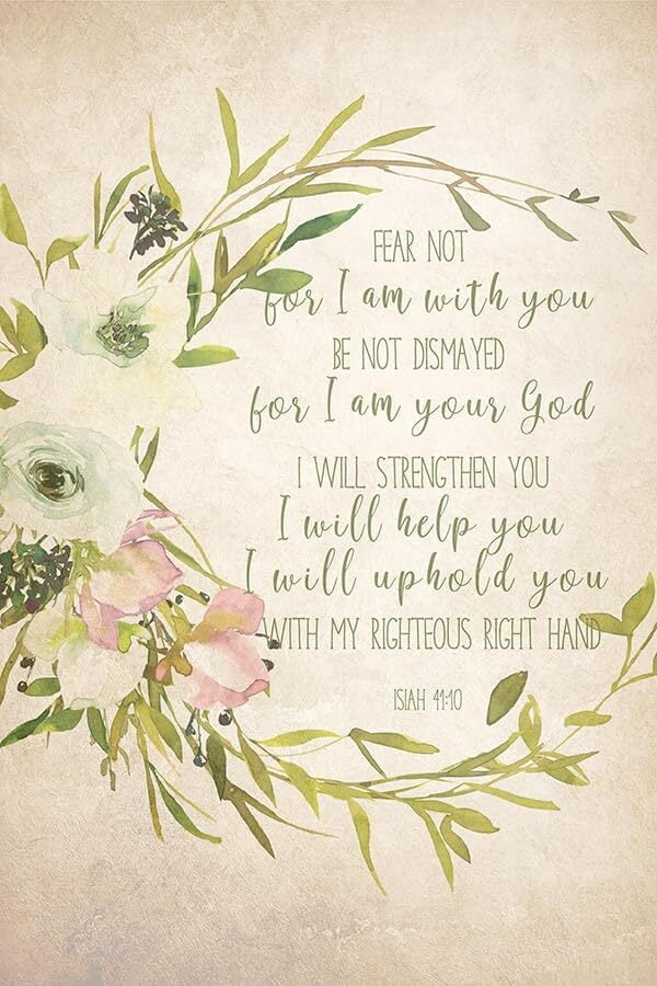 Isaiah 41 10 Bible Verse Wall Art Scripture Poster - Walmart.com