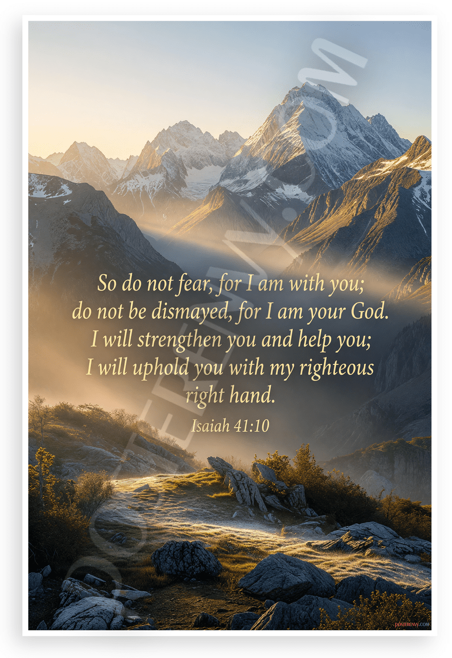 Isaiah 41:10 Do Not Fear I Am With You Bible Verse Inspirational 12x18 ...