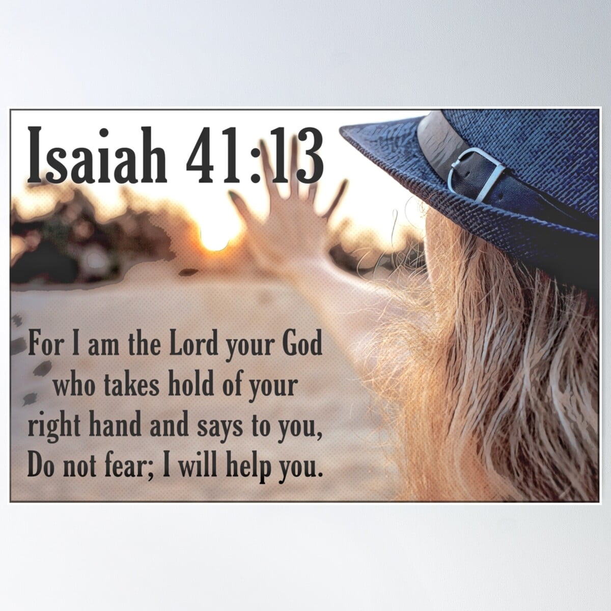 Isaiah 41:13 Poster Wall Art, Modern Wall Decor For Living Room Bedroom ...