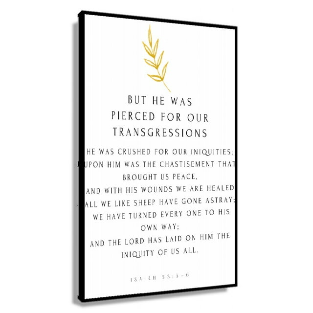 Isaiah 53 5-6 Wall Art Printable, But He Was Pierced for Our ...