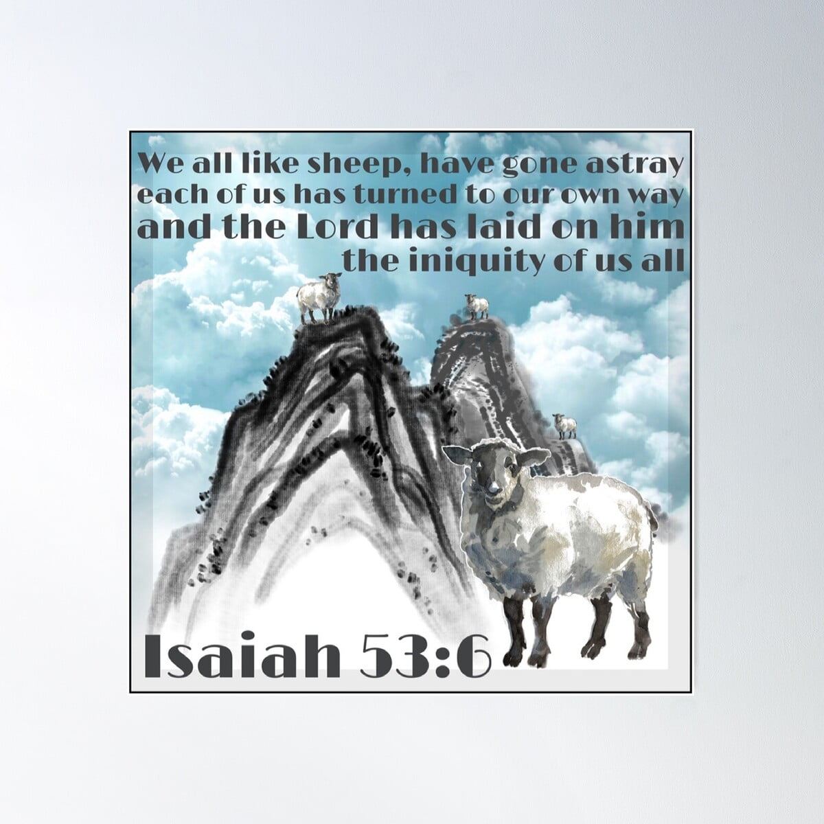 Isaiah 53:6 Poster Wall Art, Modern Wall Decor For Living Room Bedroom ...