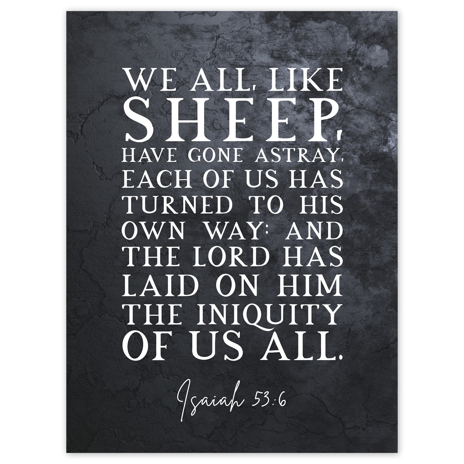 Isaiah 53:6 We All Like Sheep Have Gone Astray Christian Bible Verse ...