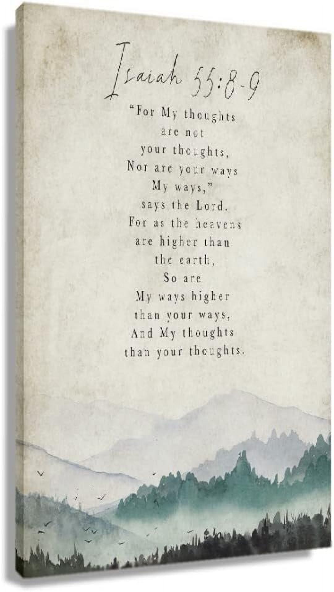 Isaiah 55 8-9 Bible Verse Wall Art Scripture Posters for My Thoughts ...