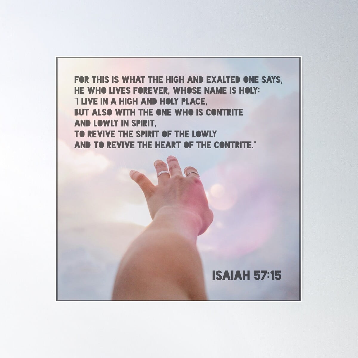 Isaiah 57:15 Poster Wall Art, Modern Wall Decor For Living Room Bedroom ...