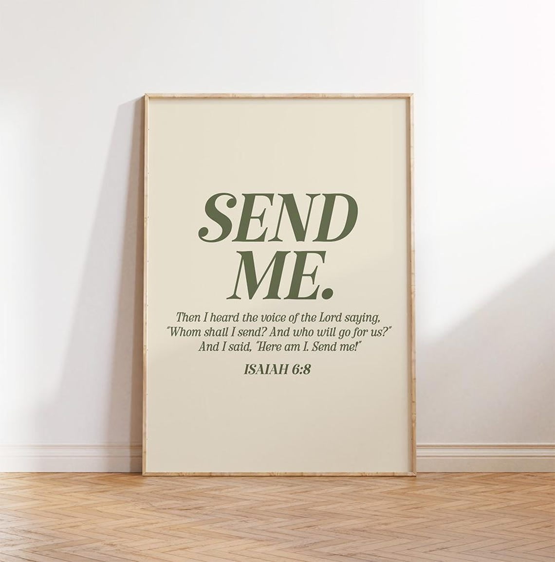 Isaiah 6:8 Print, Bible Verse, Christian Wall Art, Minimalist Christian ...