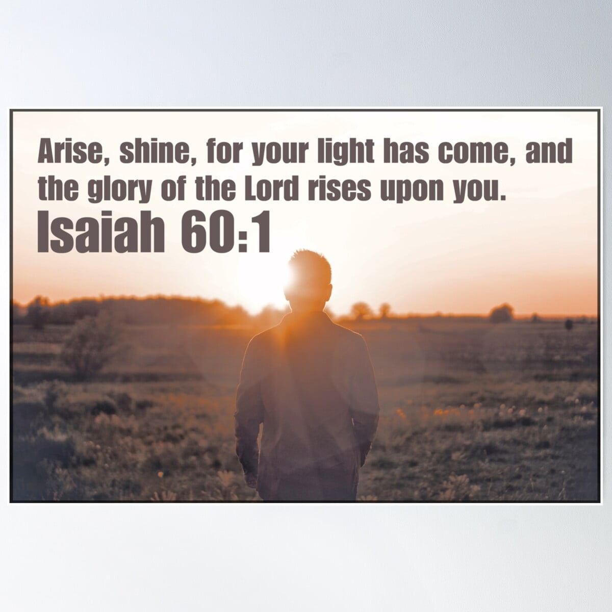 Isaiah 60:1 Poster Wall Art, Modern Wall Decor For Living Room Bedroom ...