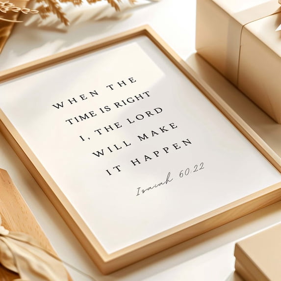 Isaiah 60 22 Scripture Christian Wall Art, Unframed Canvas Size 8x12 ...