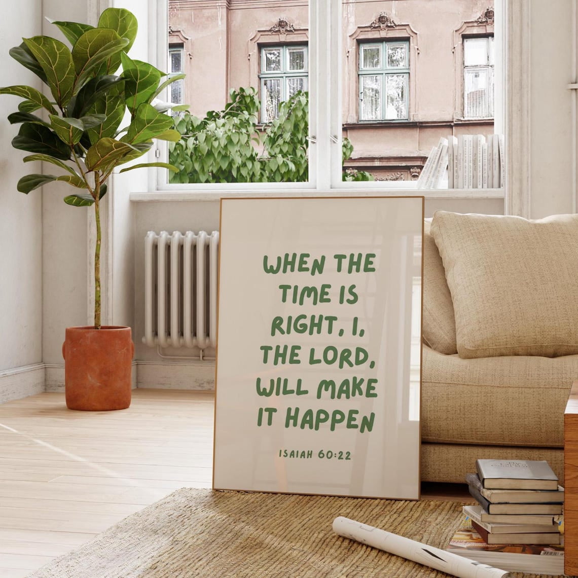 Isaiah 60 22 When the Time Is Right Scripture Art, Unframed Canvas Size ...