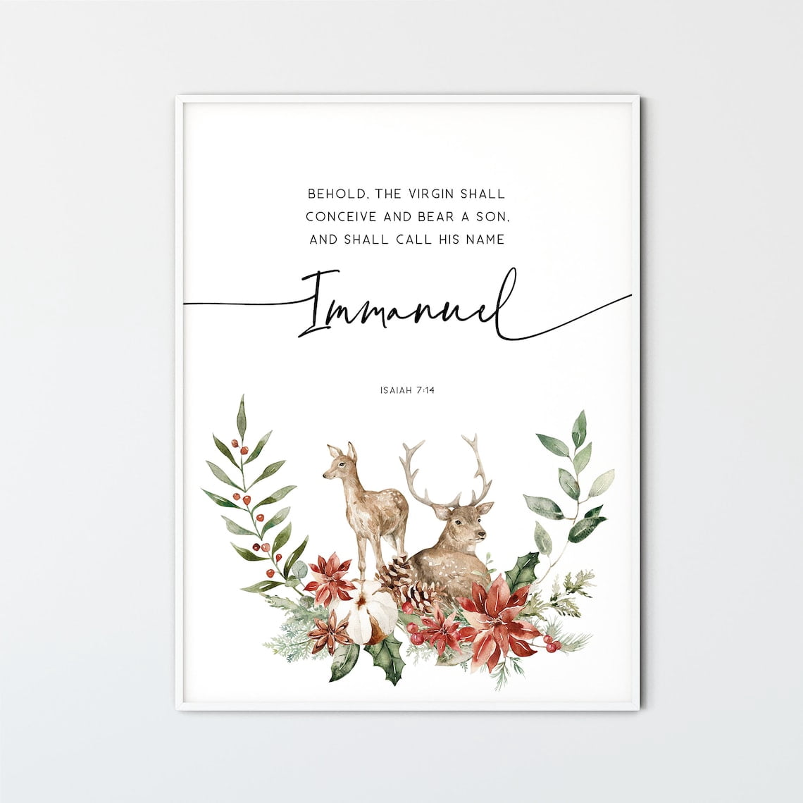 Isaiah 7:14 Call His Name Immanuel Poster, Unframed Size 24x36 ...